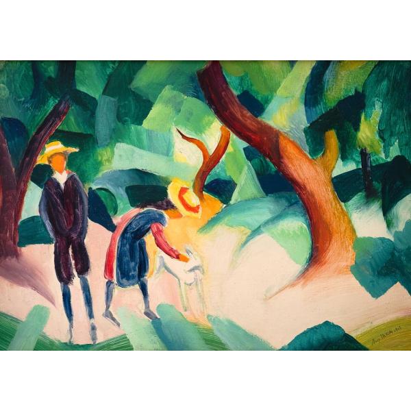 《作家名》アウグスト・マッケ（August Macke）《作品名》Children with goat  　【作品技法】・ジークレー技法・作品の色合いは弊社によるオリジナル色彩調整を行ない、彩度・コントラスト・明るさ等が豊かに再現されていま...
