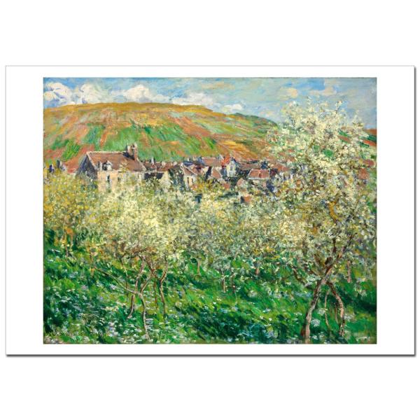 《作家名》クロード・モネ(1840年-1926年)フランスの画家《作品名》Flowering Plum Trees 　【作品技法】・ジークレー技法 ・原画のオリジナル画像から弊社独自の色彩調整を行ない、彩度コントラスト明るさ等が豊かに再現さ...