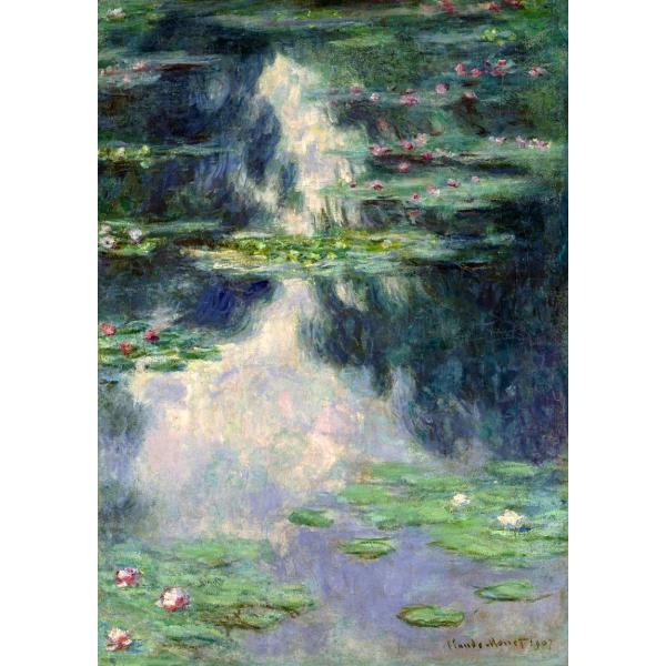 《作家名》クロード・モネ(1840年-1926年)《作品名》Pond with Water Lilies   　【作品技法】・ジークレー技法 ・作品の色合いは弊社によるオリジナル色彩調整を行ない、彩度・コントラスト・明るさ等が豊かに再現され...