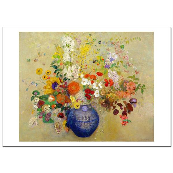 《作家名》オディロン・ルドン　Odilon Redon　《作品名》Flowers【作品技法】・ジークレー技法・作品の色合いは弊社によるオリジナル色彩調整を行ない、彩度・コントラス　ト・明るさ等が豊かに再現されています。※ご使用のパソコンモニ...