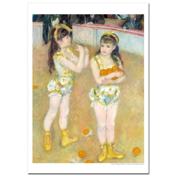 《作家名》ピエール＝オーギュスト・ルノワール         Pierre-Auguste Renoir、1841年 - 1919年フランスの印象派の画家《作品名》サーカスの二人娘　　 【作品技法】・ジークレー技法・作品の色合いは弊社による...