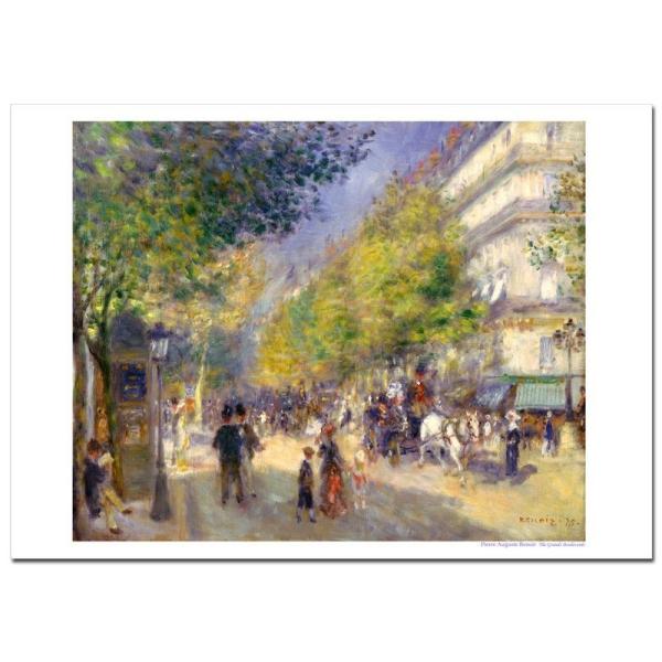 《作家名》ピエール＝オーギュスト・ルノワール         Pierre-Auguste Renoir、1841年 - 1919年フランスの印象派の画家《作品名》パリのポンヌフ　【作品技法】・ジークレー技法・作品の色合いは弊社によるオリジ...