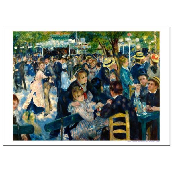 《作家名》ピエール＝オーギュスト・ルノワール         Pierre-Auguste Renoir、1841年 - 1919年フランスの印象派の画家《作品名》ムーラン・ド・ラ・ギャレット【作品技法】・ジークレー技法・作品の色合いは弊社...