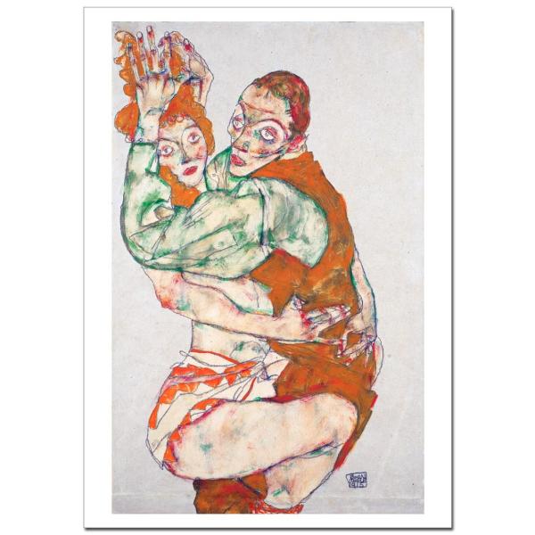 《作家名》エゴン・シーレ《作品名》Lovemaking　   【作品技法】・ジークレー技法複製画ポスター ・作品の色合いは弊社によるオリジナル色彩調整を行ない、彩度・コントラスト・明るさ等が豊かに再現されています。・原画上の劣化(キズや汚れ...