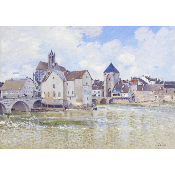 《作家名》アルフレッド・シスレー《作品名》 The bridge of Moret　 【作品技法】・ジークレー技法複製画ポスター ・作品の色合いは弊社によるオリジナル色彩調整を行ない、彩度・コントラスト・明るさ等が豊かに再現されています。・...