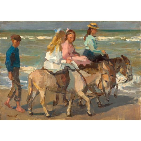 《作家名》イサク・イスラエルス　Isaac Lazarus Israels 1865-1934 オランダの画家《作品名》Donkey　riding　　・ジークレー技法・作品の色合いは弊社によるオリジナル色彩調整を行ない、彩度・コントラスト・...
