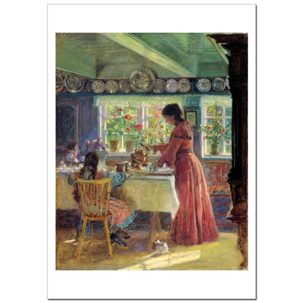 《作家名》ラウリツ・トークセン Laurits Regner Tuxen 1853年- 1927年デンマークの画家《作品名》Pouring the morning coffee【作品技法】・ジークレー技法複製画ポスター ・作品の色合いは弊社...