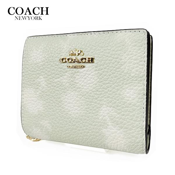COACH コーチ アウトレット レディース 財布 二つ折り財布 コンパクト財布 ミニ財布 Snap Wallet With Floral Print スナップ ウォレット フローラル プリント レザー CEC38 IM/PALE GREE...