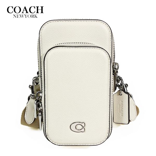 COACH コーチ メンズ バッグ ショルダーバッグ スマホショルダー スマホケース iphoneケース ミニバッグ PHONE CROSSBODY フォーン クロスボディバッグ レザー CP272 チョーク CHK アウトレット セール ...
