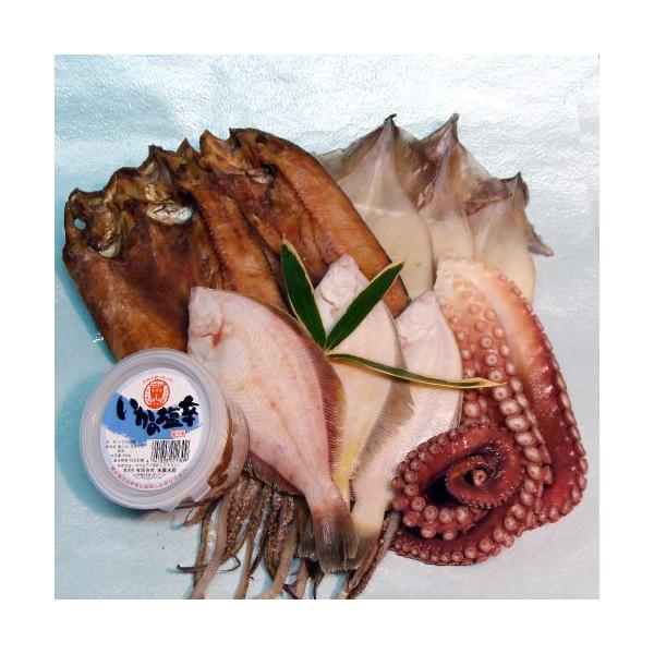 日本海　庄内浜沖で水揚げされた新鮮な魚介類の加工品の詰め合わせセットです。いずれもお刺身でも召し上がれる程、活きのよい状態を加工してありますので鮮度はそのままにお届けします。おいしい海の幸をお気軽にお召し上がり下さい。ご贈答にもおすすめです。