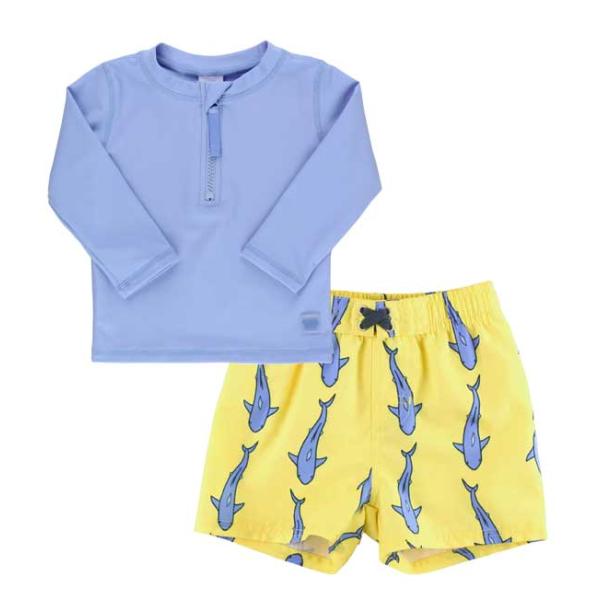 -素材-トップ:ナイロン　80% / スパンデックス　20%ボトム:ポリエステル 100%UPF 50+ sun protected fabric.サイズの目安　表記サイズ→日本サイズ●0-3m→50〜60cm　●3-6ｍ→60〜70cm　...