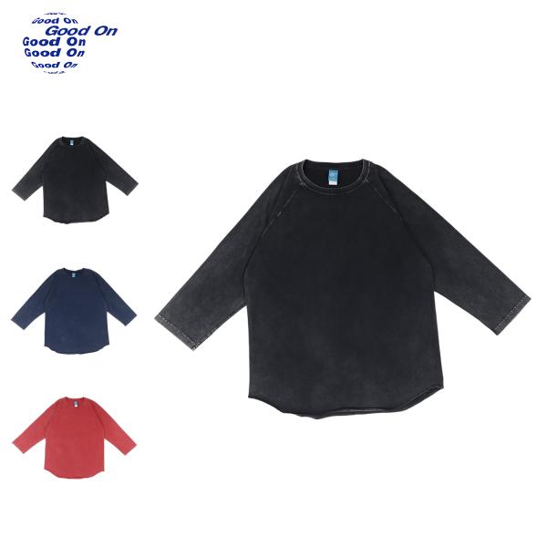【made in USAにこだわったベーシックでシンプルなアパレルブランド Good On】上質なコットンを使用したGood onのベースボールTシャツ。ラグランの7分袖で、ヴィンテージ感のあるカラーになっています。生地には柔らかい着心地の...