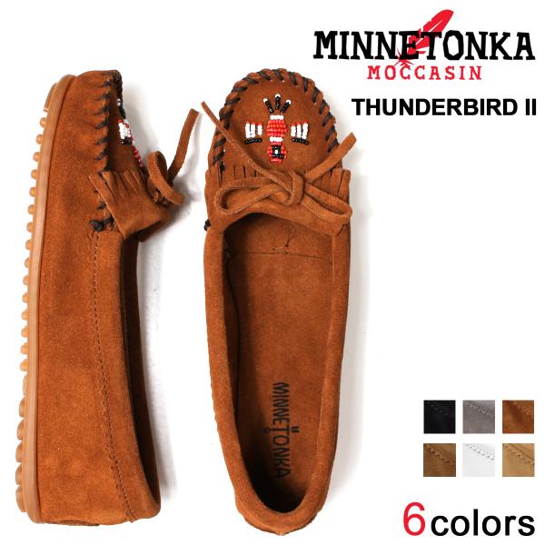 爆買【アメリカンモカシンの原点ともいえる老舗ブランド「MINNETONKA」!!】ミネトンカブランドを象徴するThunderbirdシリーズから「Thunderbird II」が登場。スポーティーなラバーソールでアップデートされた現代的なス...