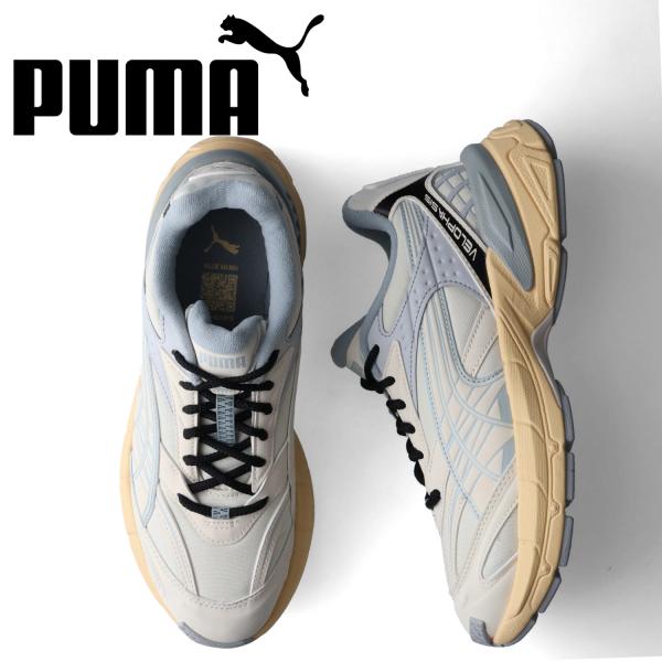 爆買【名作クライドやスエードを生み出し、アスリートを足元から支えるブランド PUMA】2000年代のランニングモデルからヒントを得たヘリテージスニーカー「ベロファシス」。流れるようなラインとメッシュのアッパーにヌバックの質感をミックスさせ、...