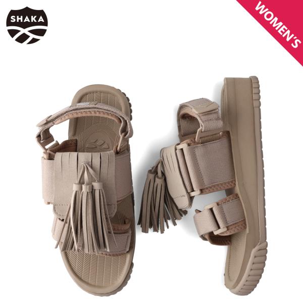 【アフリカの伝統的な柄や色使いを取り入れたハイクオリティーで独創的なサンダル SHAKA】シンプルな2本テープのコンビネーションがアーバンな印象のSHAKA(シャカ)定番スポーツサンダルにトラディショナルな印象のタッセルを組み合わせた4WA...