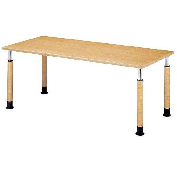 ●外寸法／W1600×D750×H600-800mm※写真は、W1800×D900mmです。●品番／FPS-1675K●天板／表面材：メラミン化粧板　　　　エッジ：ソフトエッジ巻　29mm厚●脚部／スチールパイプ（60.5mm丸）　　　　木...