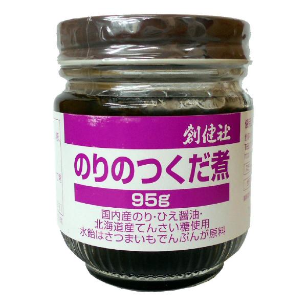 国産のり、ひえ醤油、てんさい糖使用、水飴はサツマイモデンプンが原料の佃煮(つくだ煮)です。濃すぎず、あっさりとした味付けで、とても美味しいです。・発売元：創健社・原材料：ひえ醤油(国内製造)、水飴、てんさい糖、のり，寒天・関連ワード　卵 乳...