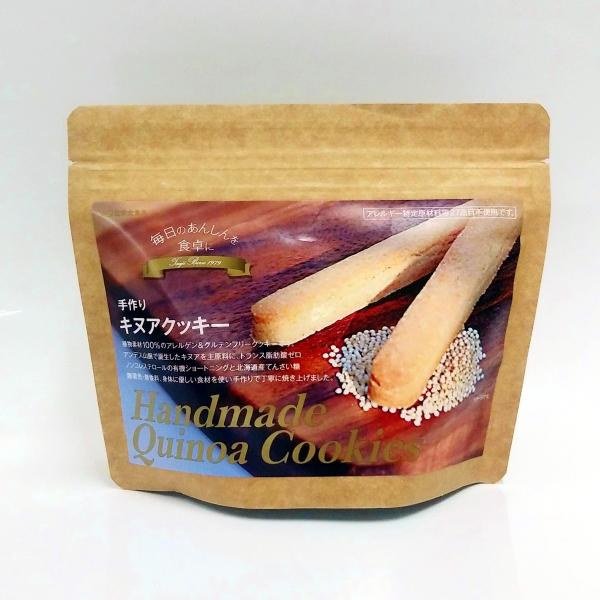 今話題のスーパーフード、キヌアを使用したグルテンフリー対応クッキーです。栄養豊富なキヌアを焼き上げたクッキー。子どもでも食べやすいスティック型、カルシウム強化、保存に便利なアルミ袋入りです。・発売元：辻安全食品・原材料：キヌア、でん粉(さご...