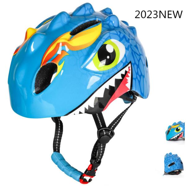 超可愛恐竜デザイン自転車ヘルメット。子供にプレゼントは最適です。【衝撃吸収スポーツヘルメット】 ファッション性と機能性、安全性に優れたヘルメットです。衝撃に強いABS材質と高密度のEPSを採用し、外部衝撃力を効果的に吸収することが可能です。...