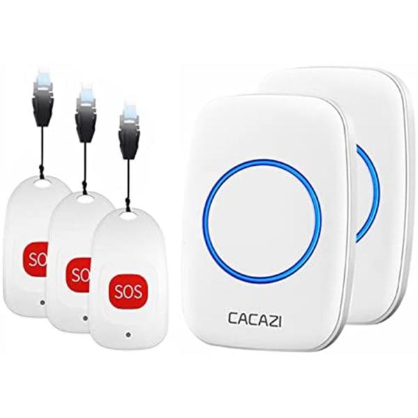 【工事なし・操作簡単】この呼び出しベル（ナースコール、介護用ベル）は、工事なしで設置できるので、機械に弱い方もすぐに使えます。製品はすでにペアリング済みで、受信機をコンセントに挿すと、送信機のSOSボタンを押すだけで受信機から音が鳴ります。...