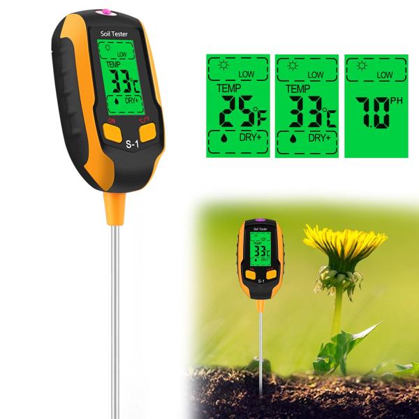 【あなたの人生を簡素化する】私たちの4 in 1土壌測定器であなたの植物が必要とするものを見つけてください。いつでもどこでも土壌のpH、水分、光、温度をテストするのに便利です！ あなたはあなたがあなたの植物に水をやる必要があるときをはっきり...