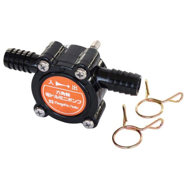 ■品番DPS-01■機能・仕様・電気ドリルのチャックに接続して使用する完全自給式ポンプです。・雨で溜った水たまりやトイレの水抜きなど、現場の給排水作業に便利です。・ベースにφ4.2mm穴付で、コーススレッドなどで木材に固定することが可能です...