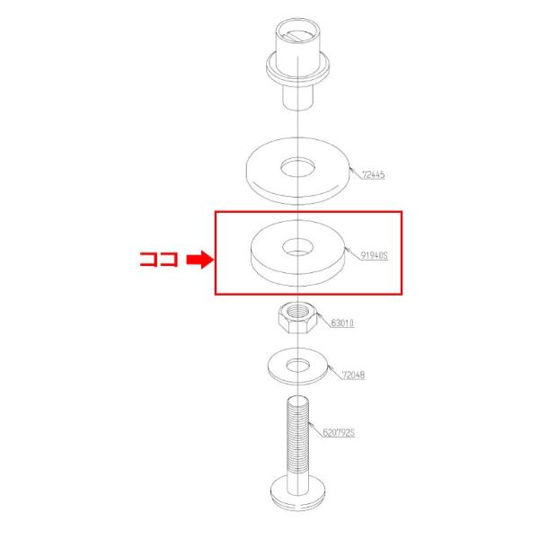 ネコポス対応,TOTO大便器密結ボルト用パッキン,ロマンシア/デリシアシリーズ便器用(S810B/S830B/S831Bタンク用)TH91940S :th91940s:水道屋さん - 通販 ...