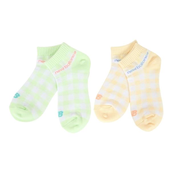 ガールズ アンクルチェックソックス 2足組 LAS45710AS2