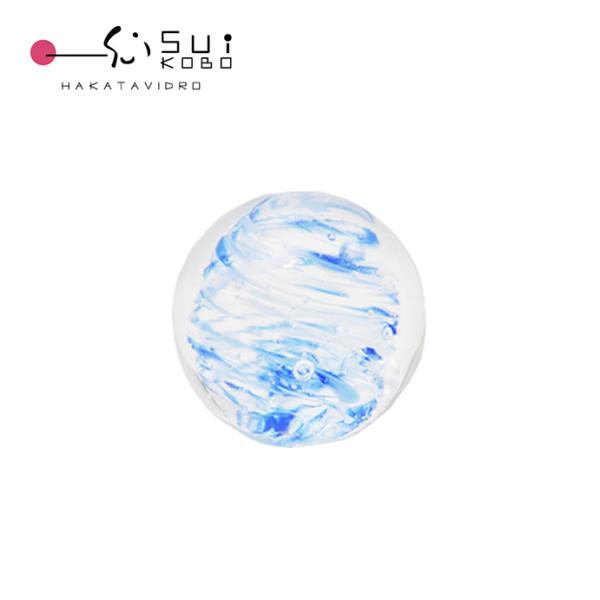 サイズ：約3.5cm(幅)×約3.5cm(高さ)×約3.5cm(奥行)素材：ソーダガラス生産国：日本 Made in JAPAN製作者：粋工房株式会社※びーどろ玉の底は、職人がガラスを巻き取る竿の後を簡単に　研磨したすりガラス状の研磨跡が残...