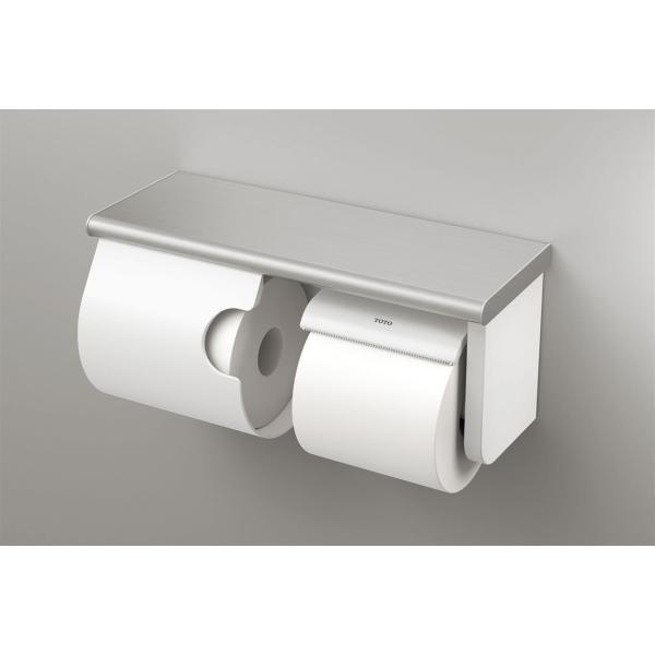 TOTO YH181R / YH181L スペア付紙巻器 (棚付)【サイズ】327×145×163【材質】棚板：ステンレス製本体：樹脂製【仕様】●立座ラク棚付 ●ワンハンドカット ●ペーパー幅114mm以下●芯あり対応【注】※便器に向かって...