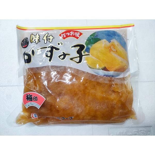 味付け数の子　梅印500g×2袋数の子を醤油・本みりん・鰹だしで程よく仕上げました豊かな味わいと歯ざわりをお楽しみいただけます。解凍後、そのままお召し上がりいただけます。お好みで、わさび、かつお節、みょうがなどを添えますとより一層おいしくい...