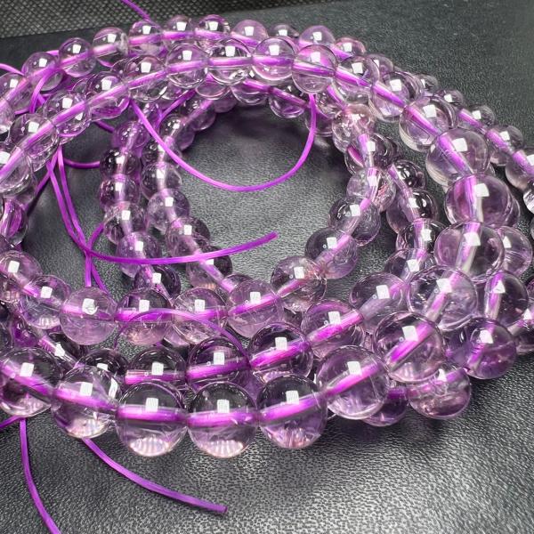 透明度抜群の高品質アメジスト 腕周りサイズ16-16.5cmブレスレット2本をお届け致します。○調和○癒しと安らぎ○内観の促進○精神の安定○問題解決を助ける○知性と洞察力を高める○家庭円満天然による結晶や割れ目があり場合があります。天然石穴...