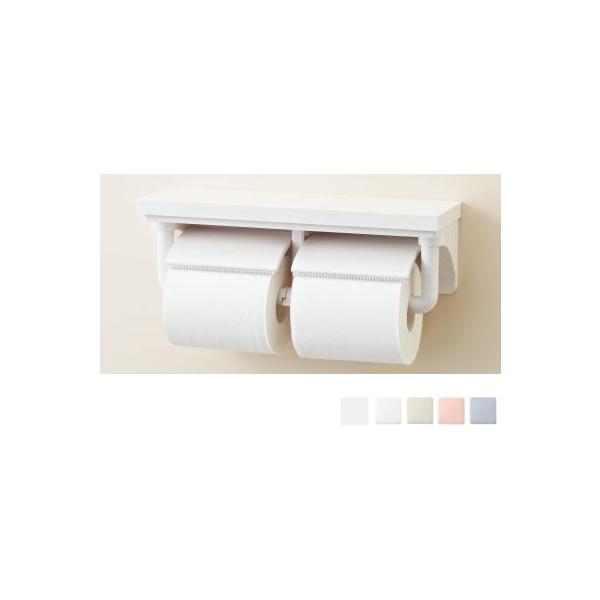 LIXIL・INAX（リクシル・イナックス）　棚付2連紙巻器（ワンタッチ式） 【出品商品】品番：CF-AA64 紙巻器の上に棚が付いていますのでちょっとした小物も置けてとても便利。2連式なのでペーパーのストックも大丈夫。カラーも5色よりお選...