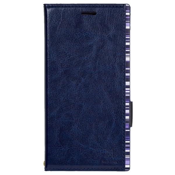 Natural Design ナチュラルデザイン対応機種　Xperia XZ2 (5.7インチ) サイドのボーダーがデザインのアクセントになる手帳型ケース。 簡単に開閉できるサイドマグネットホールド、ハンドストラップ、カードポケット付ハンド...