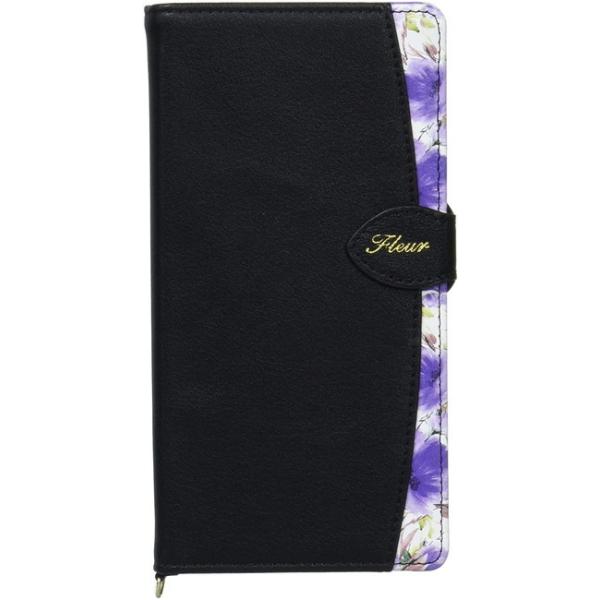 Natural Design ナチュラルデザイン対応機種　iPhone8PLUS iPhone7PLUS （5.5インチ）兼用ボタニカル柄で華やかに表の曲線から覗く上品花柄ケースハンドストラップ付属カードポケットスタンド機能