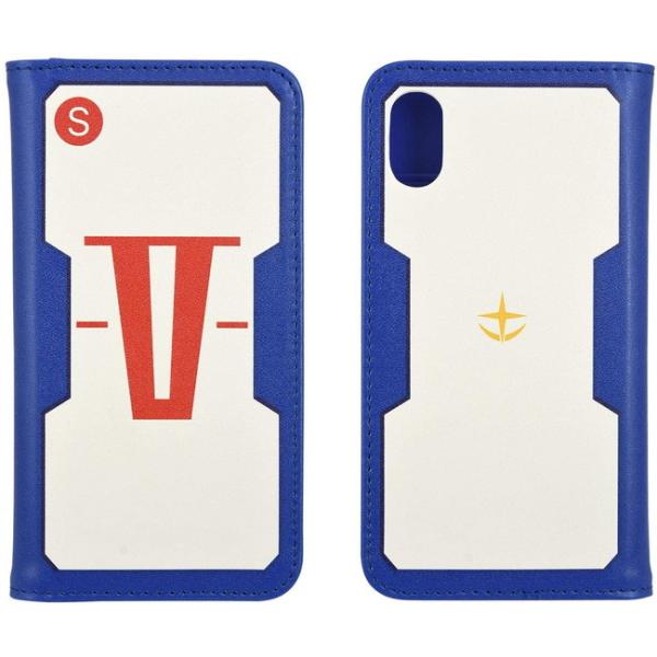 対応機種　iPhoneX　iPhoneXs　(5.8インチ)　兼用機動戦士ガンダムに登場するV作戦マニュアル モビルスーツの開発と量産化をイメージしたデザインがiPhoneカバーiPhone全体を覆うPU製の手帳型プロテクトケースです。キズ...