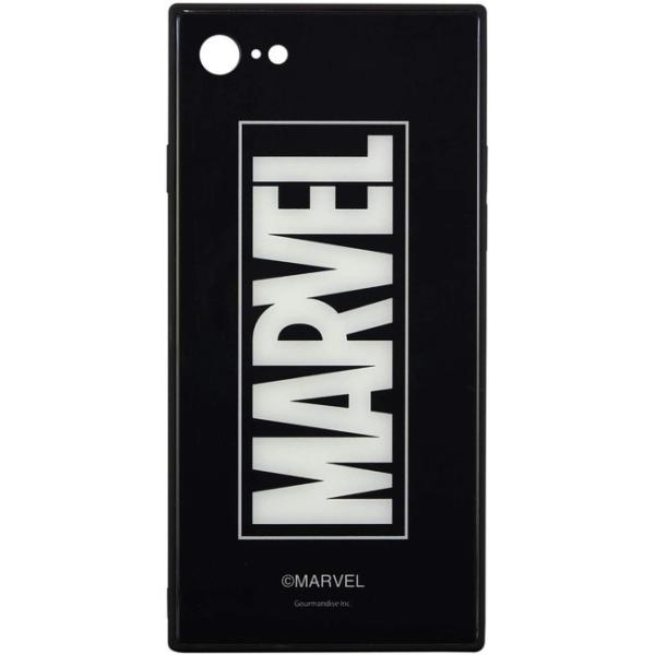 対応機種　iPhoneSE第2世代 iPhone8 iPhone7 （4.7インチ）兼用MARVELロゴを大胆にデザインしたスクエアガラスケースが登場!背面には高級感のある硬質ガラス素材を採用しつつ、側面には柔軟性のあるTPUを採用しグリッ...