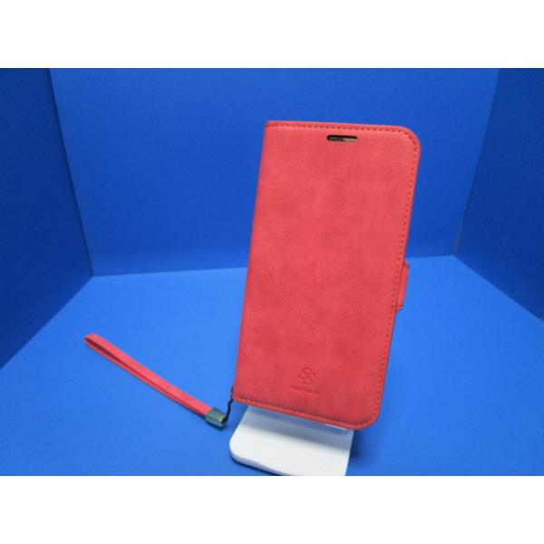 在庫処分 SIMPLE SUEDEiPhone11 (6.1インチ) 手帳型 ケース  レッド 上質PUレザー ストラップ付属 スタンド機能カードポケット上質PUレザーを使用。簡単に開閉できるサイドマグネットホールドハンドストラップ付属カー...