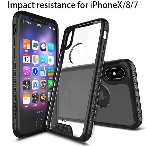 商品名：耐衝撃TPUクリアケース対応機種・iPhoneX（アイフォンX）・iPhone8（アイフォン8）・iPhone7（アイフォン7）素材：TPU,PC製造国：中国2種の素材でiPhoneXを守るハイブリッドケース。衝撃吸収性の高いTPU...
