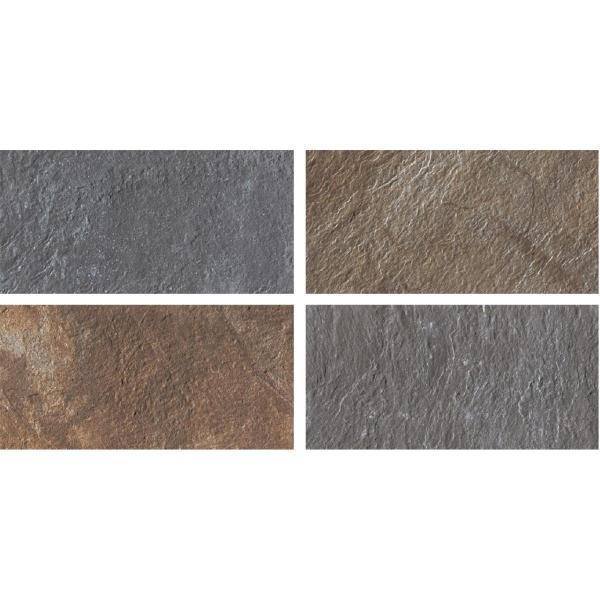 タイルでの表現が難しかった荒々しいスレートの質感を、印刷・面状加工・カットなど多種多様で高度な技術を施し、ランダムミックスすることで、エネルギッシュで印象的なデザインにしました。 ◆品番： CCC-U7670 CCC-U7680