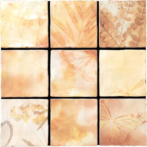 モロッコの伝統的なゼリージュ・タイルをモチーフに、流行のボタニカル柄と六角形を加えて現代的な使い方を提案しています。 ◆品番： APC-G1031-M APC-G1041-M APC-G1051-M APC-G1061-M