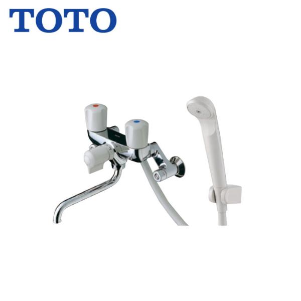 TOTO 浴室用シャーワ用水栓 TMS20C水栓：壁付2ハンドル混合水栓 (一時止水ありタイプ)シャワー：コンフォートウエーブシャワー ホワイトスパウト：170mm【ご購入前に】給水圧が低い場合、水勢が十分に得られない場合があります。【注意...