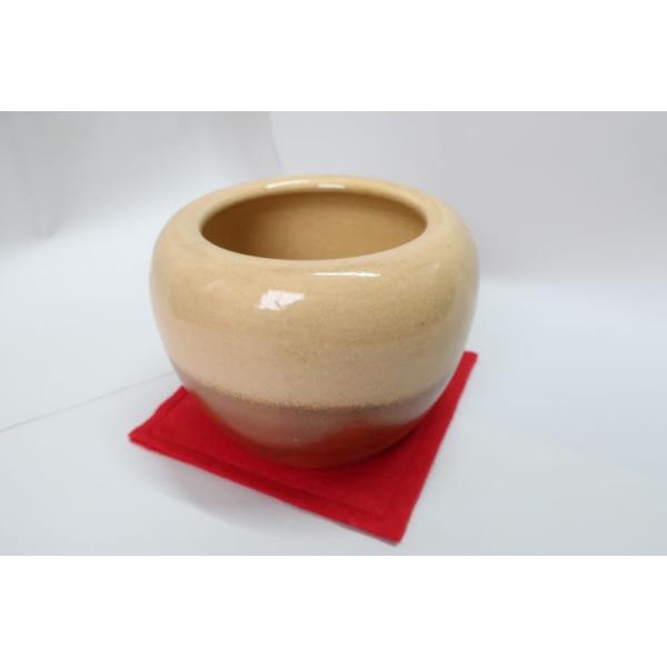 手火鉢 ベージュ×茶 高さ10ｃｍ国産 オリジナル手火鉢当店オリジナルの手火鉢なので、他では買えません。