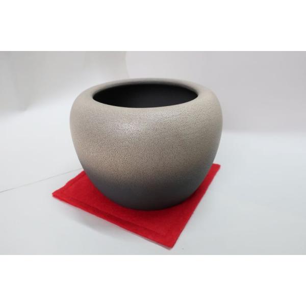 手火鉢 ベージュ×ブラック グラデーション 高さ10ｃｍ国産 オリジナル手火鉢当店オリジナルの手火鉢なので、他では買えません。