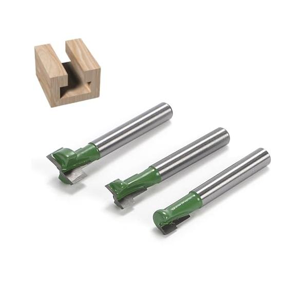 【精密加工】このルータービットセットは、6mm軸のトリマービットを使用しており、木材やプラスチックの精密な加工を可能にします。プロフェッショナルな仕上がりを求める方に最適で、細部まで美しい仕上がりを実現します。【多用途性】キーホールビット3...