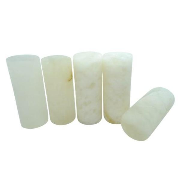 サイズ：直径3ｃｍ×7ｃｍ前後数量  1個   状態   新品（同等品ランダム発送です。）青海石の特徴青海石の特徴は、なんといっても刃当たりの良さになります。非常に彫りやすく特に初心者向けの印材ですしかし悪く言えば、やや耐久性の低い印材にな...