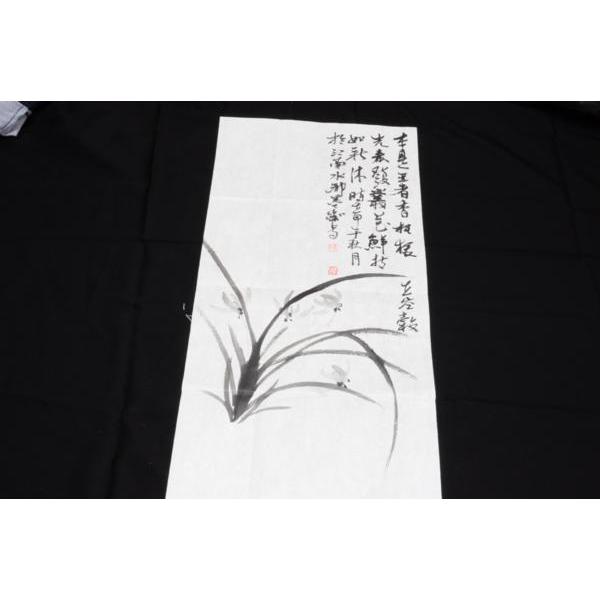 サイズ  約69ｃｍ×35ｃｍ  数量  1枚   状態   新品（本紙のシワ/微破れご了承ください）   ※本紙のみ出品になりますご注意ください。 中国墨彩画になります。印刷物ではございません、墨を使用して描いてある作品です。表装の本紙と...