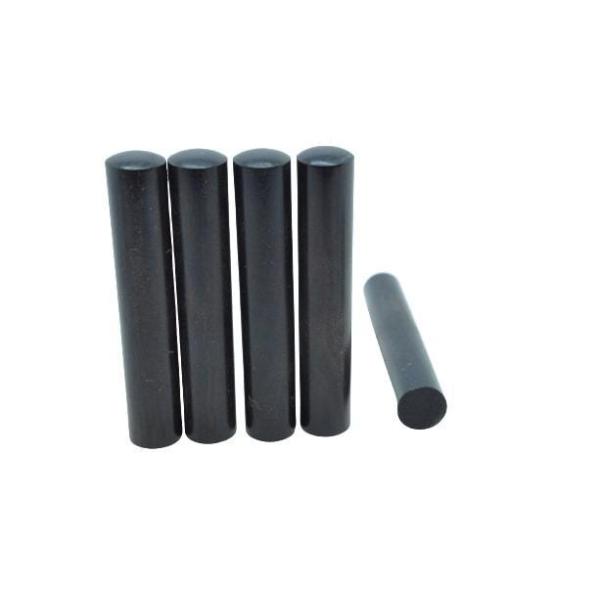 約サイズ：直径10.5ｍｍ　高6ｃｍ数量：1個   状態：新品（同等品の発送）黒檀は銘木となる木材です、耐久性、密度も高く高級木材とされております。また艶上がりもよく印材としても大変珍重されております。※こちらの印材をベースに印鑑製作は当店...