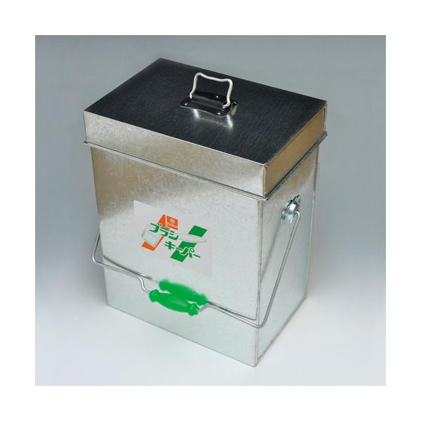 刷毛の保管容器です。内蔵のバーに刷毛を吊って保管して下さい。サイズ:280mm×185mm×H360mm