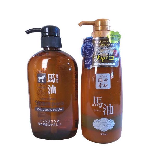 ●安心の国産素材！馬油成分配合のシャンプー＆コンディショナーのオトクなセット販売です！◆TKコーポレーション「馬油ノンシリコンシャンプー600ml」馬油成分が傷んだ髪の奥深くまで浸透し、なめらかな指どおりに洗い上げます。ノンシリコン処方で髪...